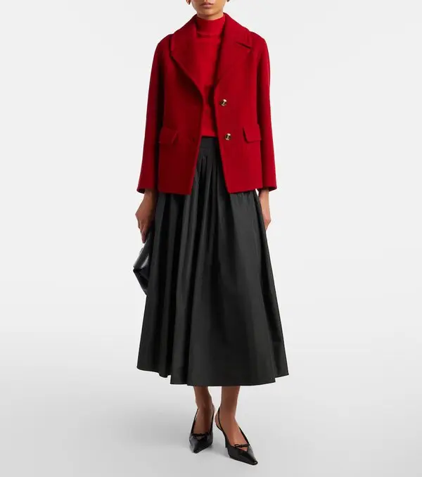 Max Mara Virgin Wool Jacket - Red