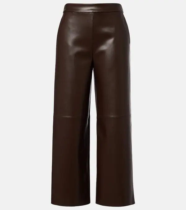 Max Mara Wide-leg Pants In Dark - Brown