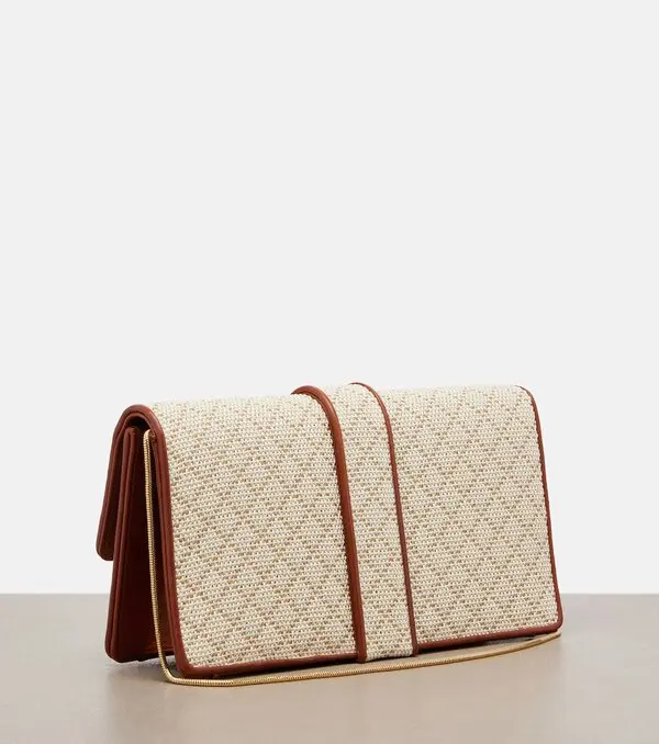 Manolo Blahnik Maycap Raffia-effect Clutch