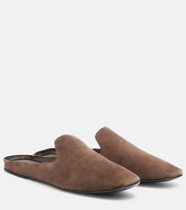Max Mara Suede Mules - Brown