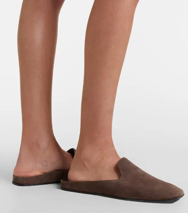 Max Mara Suede Mules - Brown