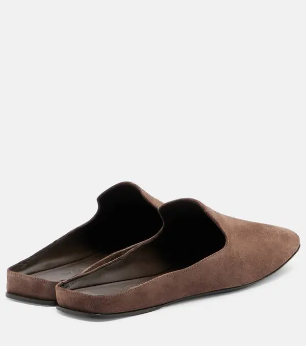 Max Mara Suede Mules - Brown