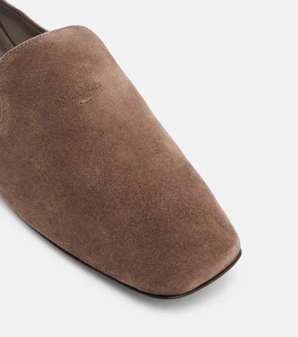 Max Mara Suede Mules - Brown