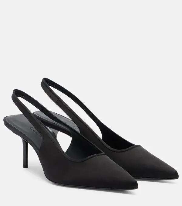 Max Mara Satin Slingback Pumps