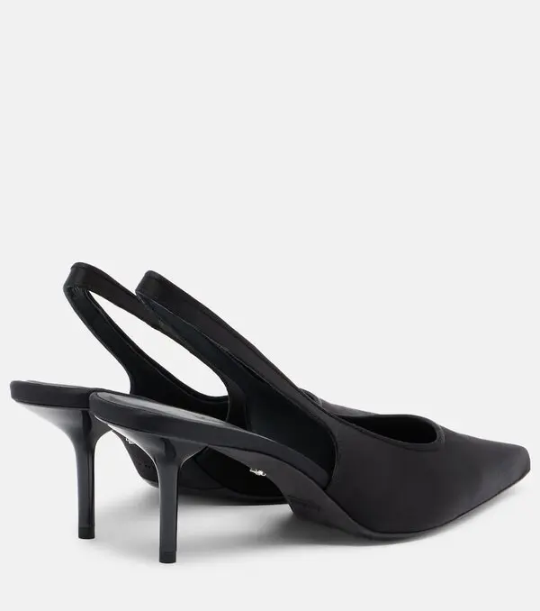 Max Mara Satin Slingback Pumps