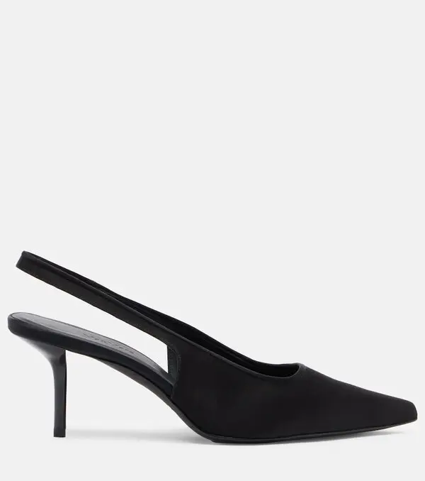 Max Mara Satin Slingback Pumps