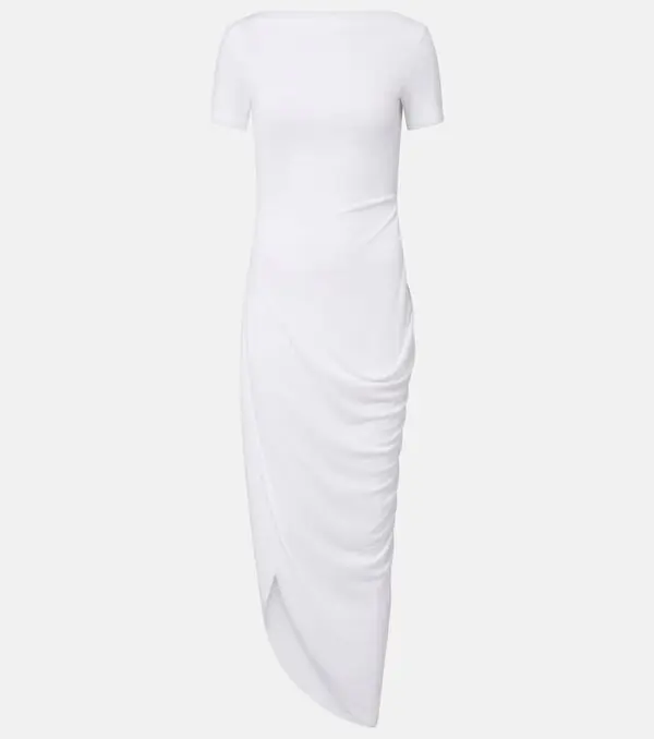 Jacquemus Cutout Jersey Midi Dress - White