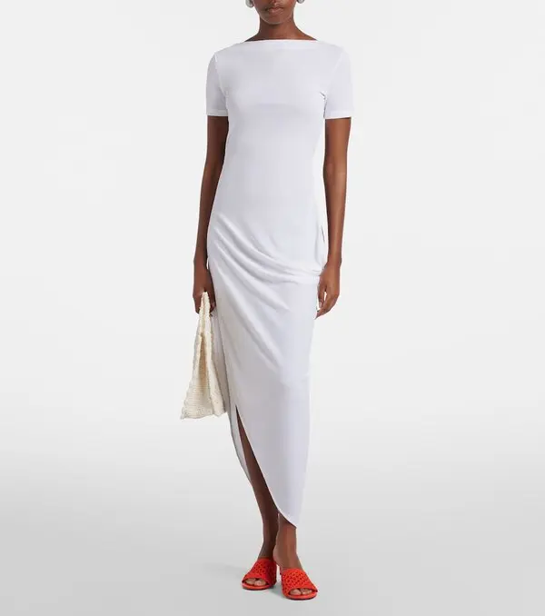 Jacquemus The Sole Cutout Jersey Midi Dress