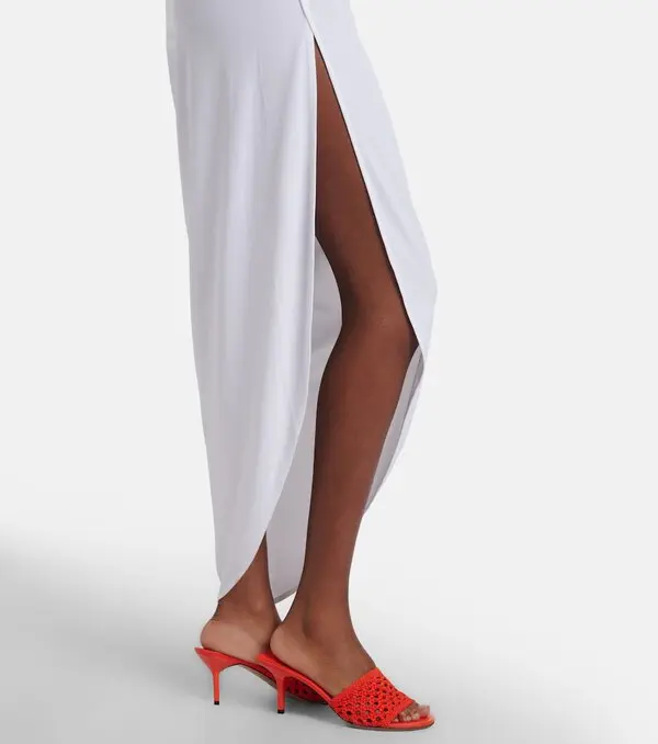 Jacquemus The Sole Cutout Jersey Midi Dress
