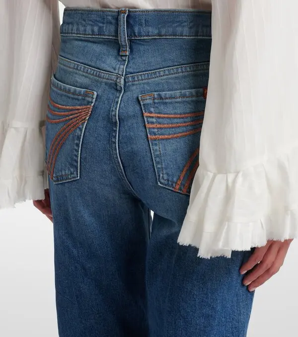 7 For All Mankind Dojo Flared Jeans - Blue