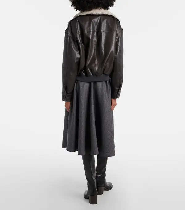 Brunello Cucinelli Virgin Wool Midi Skirt