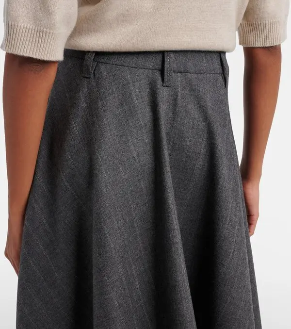 Brunello Cucinelli Virgin Wool Midi Skirt