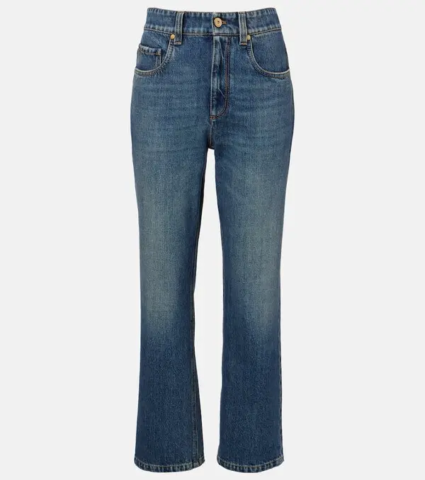 Brunello Cucinelli Cropped Straight Jeans - Blue
