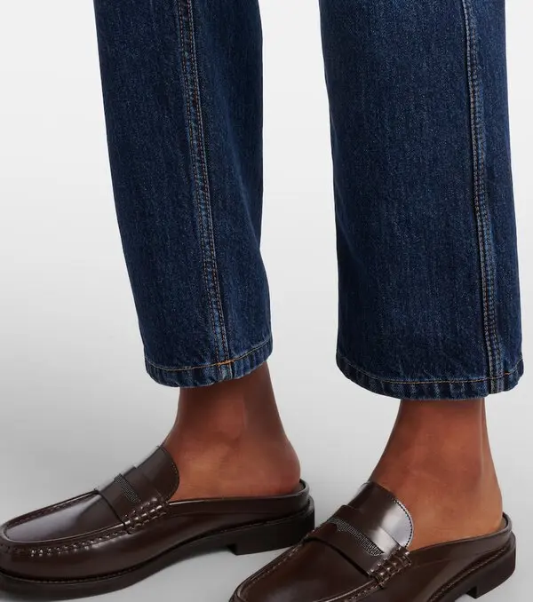 Brunello Cucinelli Cropped Straight Jeans - Blue