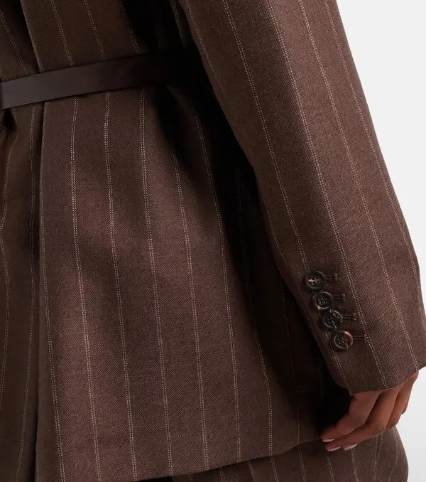 Brunello Cucinelli Belted Virgin Wool Blazer
