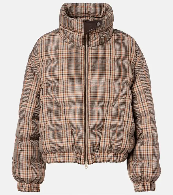 Brunello Cucinelli Checked Down Jacket - Multicoloured