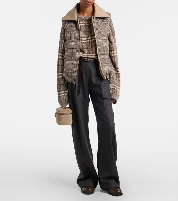 Brunello Cucinelli Virgin Wool Wide-leg Trousers
