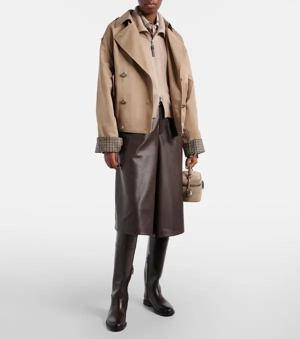 Brunello Cucinelli Leather Bermuda Shorts