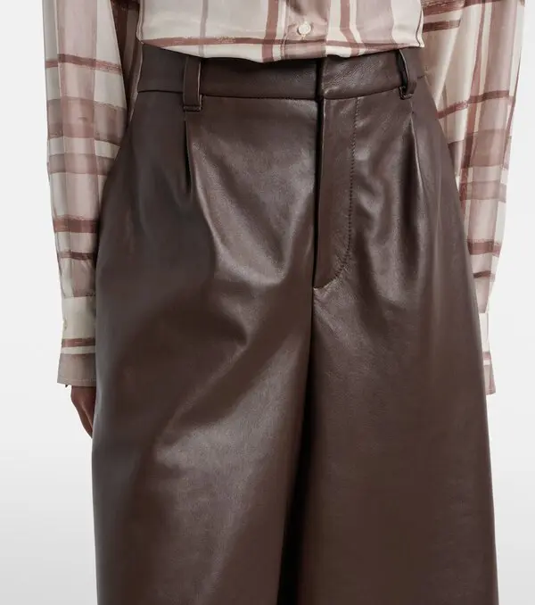 Brunello Cucinelli Leather Bermuda Shorts