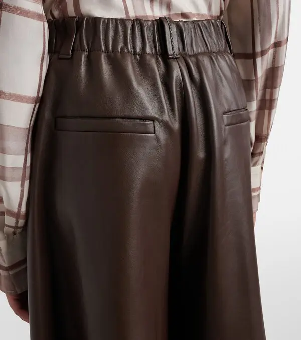 Brunello Cucinelli Leather Bermuda Shorts