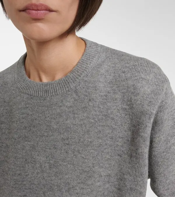 Brunello Cucinelli Monili Cashmere Crewneck Sweater - Grey