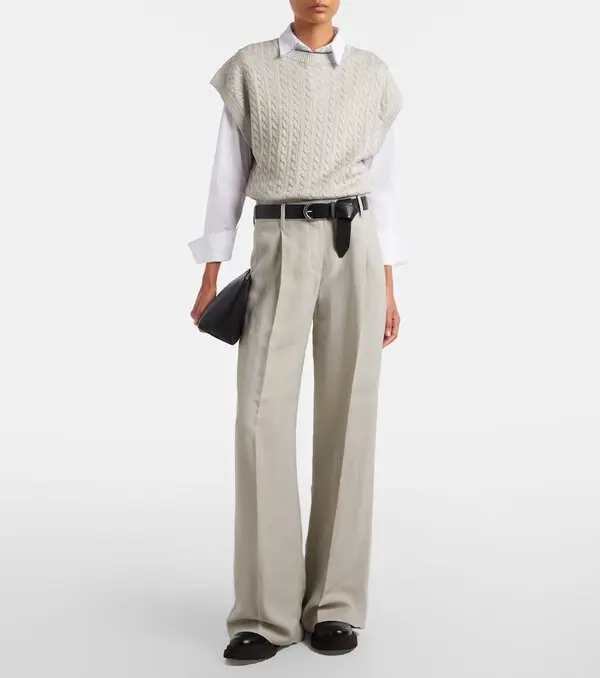 Brunello Cucinelli Cable-knit Cotton-blend Sweater