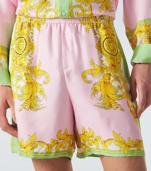 Versace Printed Silk Shorts