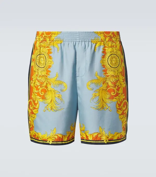 Versace Printed Silk Shorts - Multicoloured