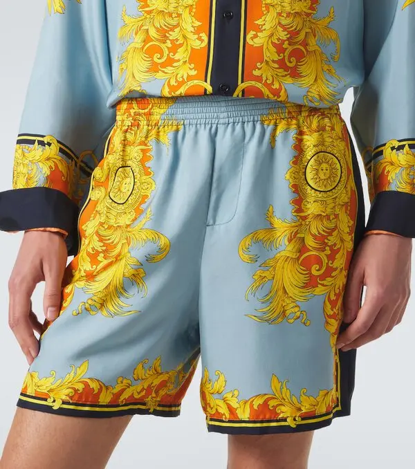 Versace Printed Silk Shorts