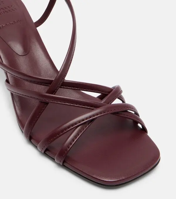 Brunello Cucinelli Monili Leather Slingback Sandals