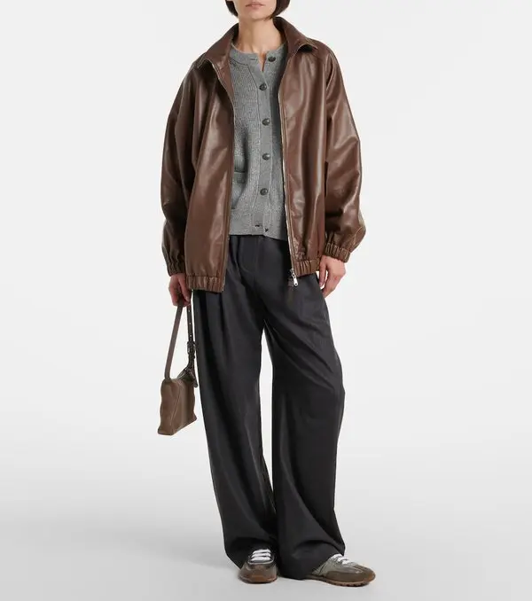 Brunello Cucinelli Monili Metallic Leather Sneakers
