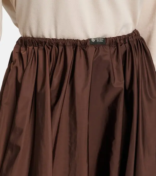Prada Re-nylon Pleated Midi Skirt