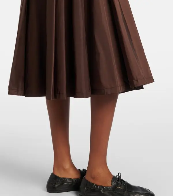 Prada Re-nylon Pleated Midi Skirt