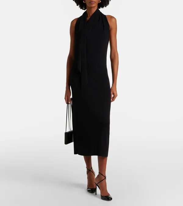 Altuzarra Mitchell Scarf-detail Midi Dress - Black
