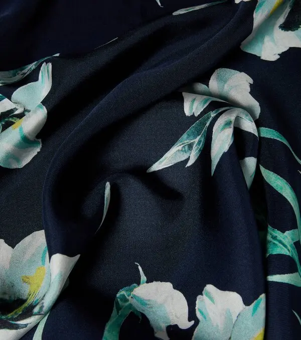Erdem Floral Silk Twill Scarf