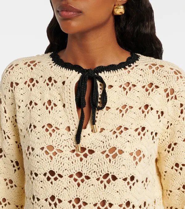 Zimmermann Aster Crochet Cotton Top