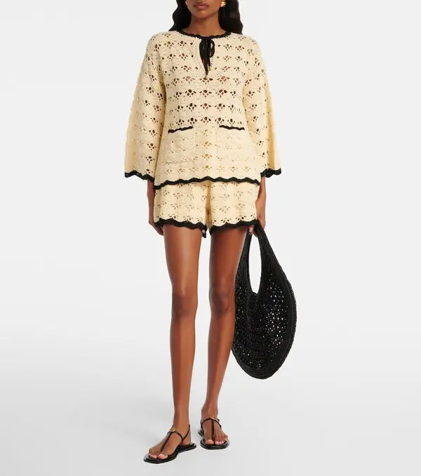 Zimmermann Aster Crochet Cotton Top