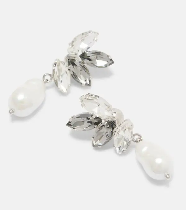 Erdem Embellished Faux Pearl Drop Earrings