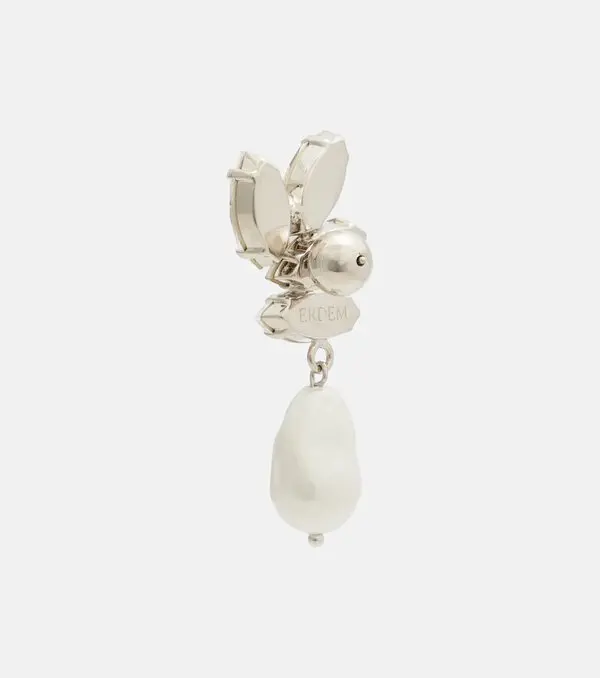 Erdem Embellished Faux Pearl Drop Earrings