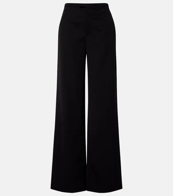 Gucci Wool Wide-leg Pants - Black