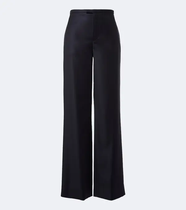 Gucci Wool Wide-leg Pants - Blue