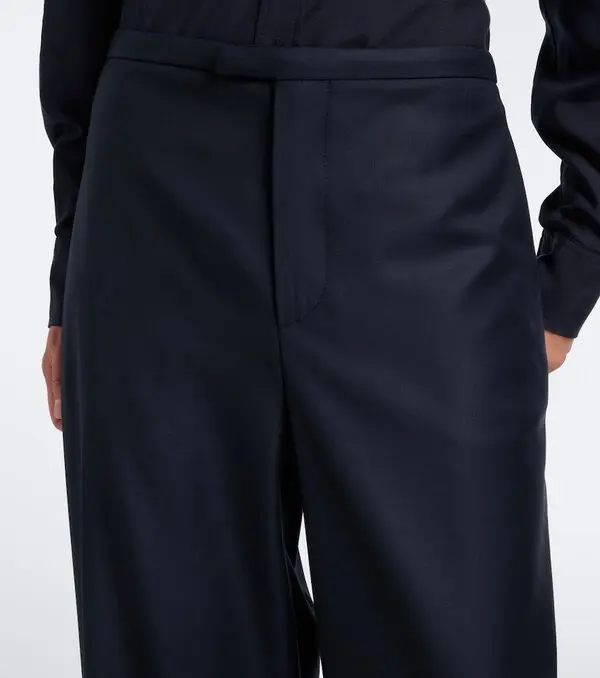 Gucci Wool Wide-leg Pants - Blue