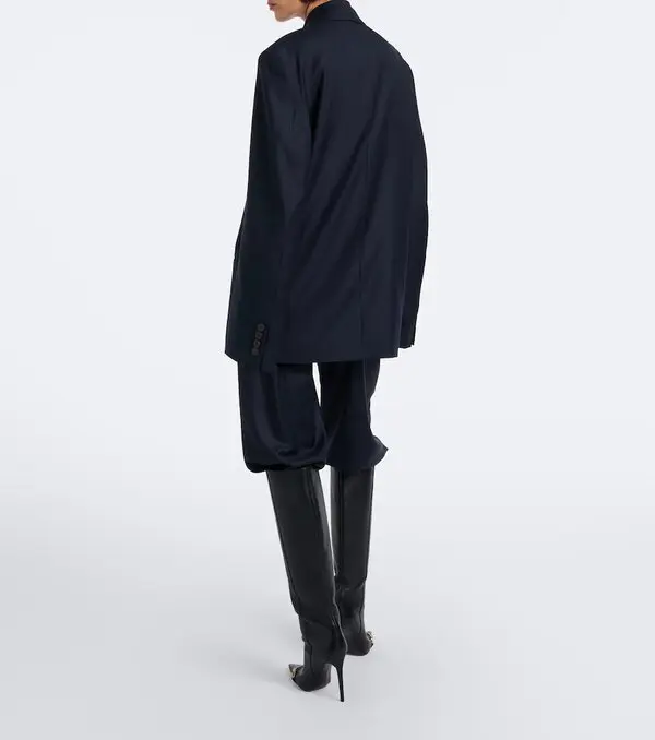 Gucci Wool Wide-leg Pants - Blue