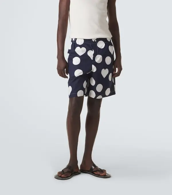 Jacquemus Polka-dot Cotton Poplin Shorts