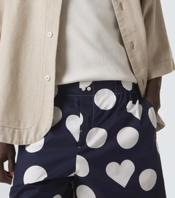 Jacquemus Polka-dot Cotton Poplin Shorts
