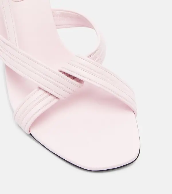 Versace Medusa Leather Slingback Sandals - Pink