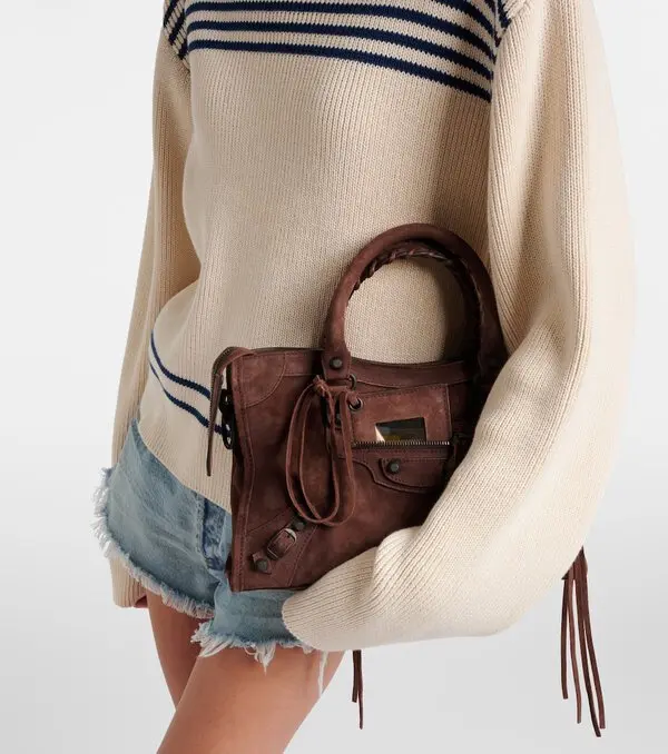 Balenciaga Frayed Denim Shorts
