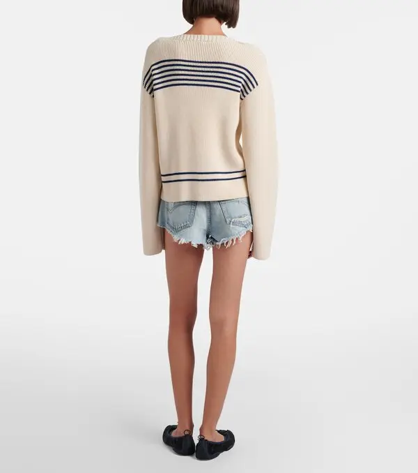 Balenciaga Frayed Denim Shorts