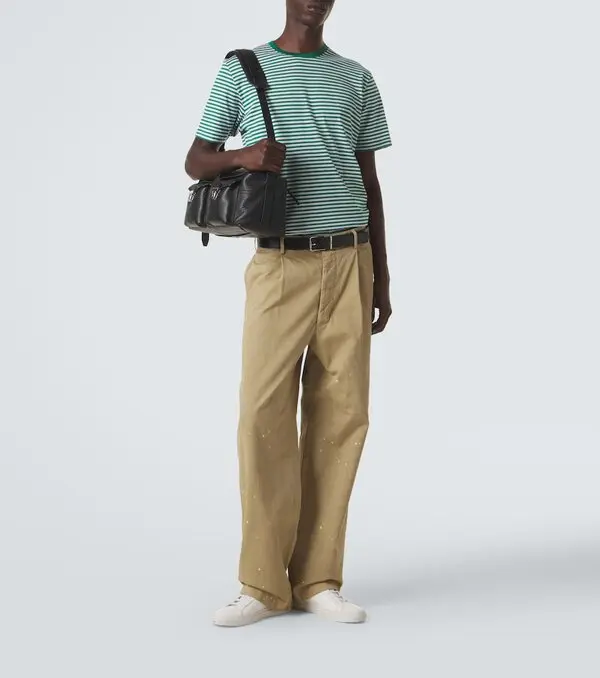 Sunspel Striped Cotton T-shirt - Green