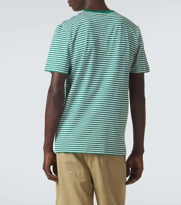 Sunspel Striped Cotton T-shirt - Green